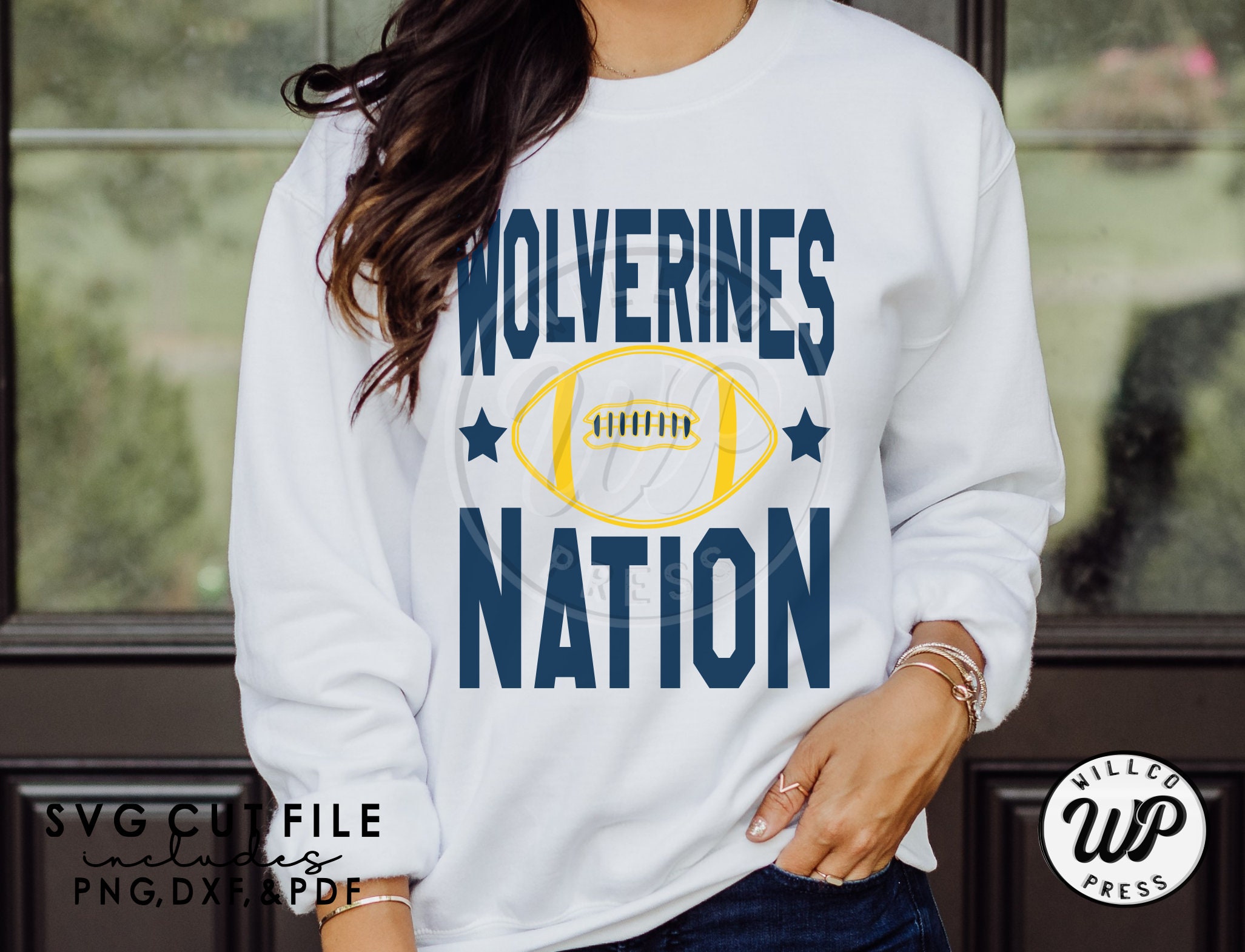 Wolverines Nation Football Svg Png Dxf Svg Files for - Etsy
