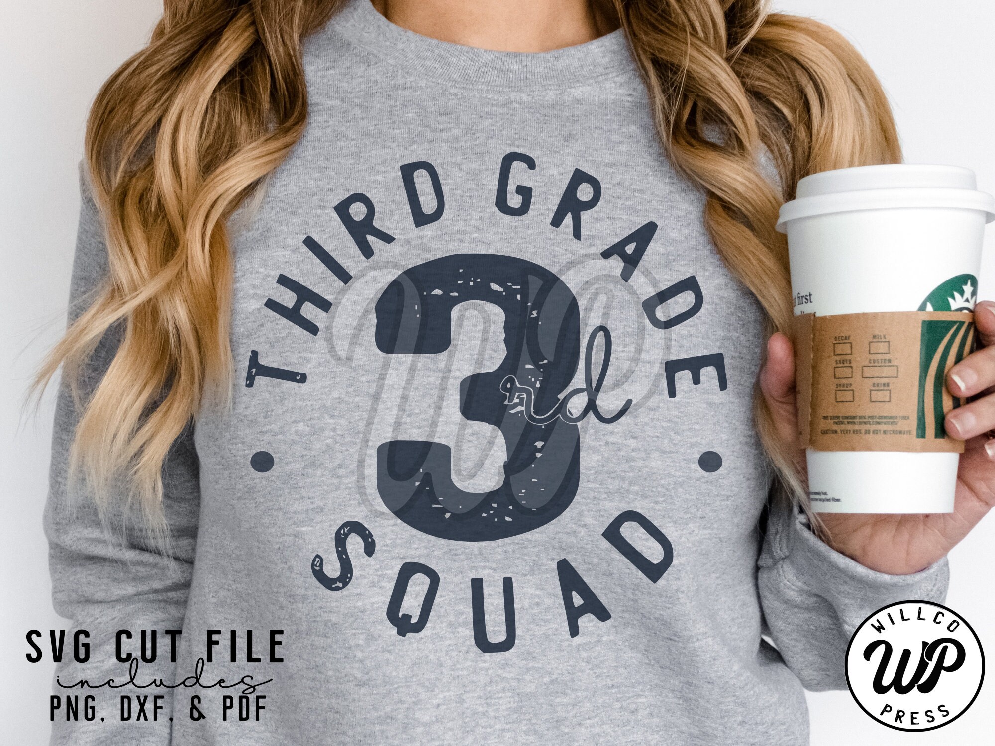 Third Grade Squad 3rd Grade Teacher Svg Grunge Distressed - Etsy