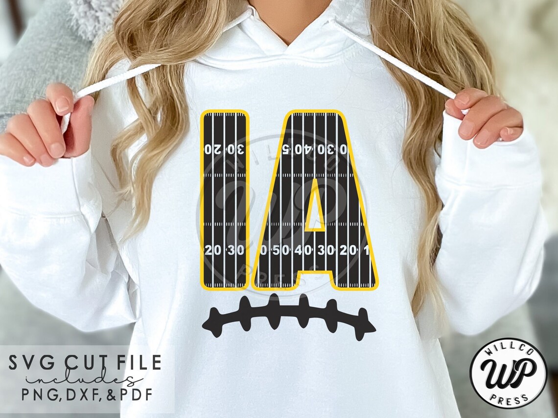 IA Football Svg Iowa Initials Png Dxf Svg Files for - Etsy