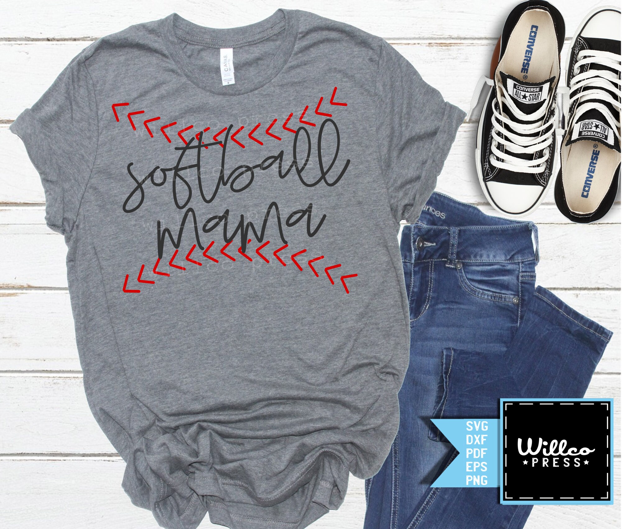 Softball Mama Svg Softball Mom Png Dxf Svg Files for - Etsy