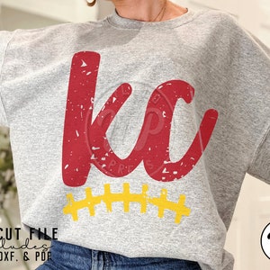 KC Football Svg, Kansas City Svg, Grunge Distressed, Png, Dxf, Svg ...