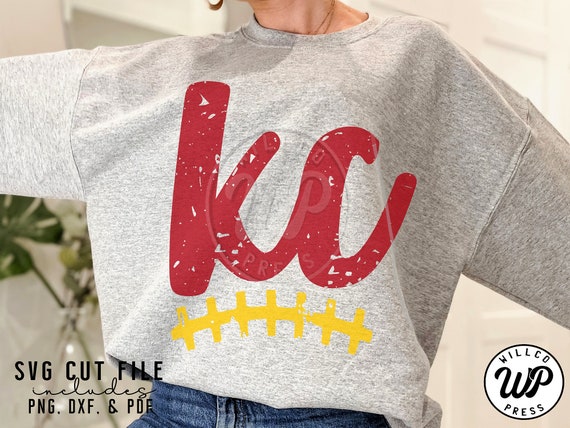 KC Football Svg Kansas City Svg Grunge Distressed Png Dxf - Etsy
