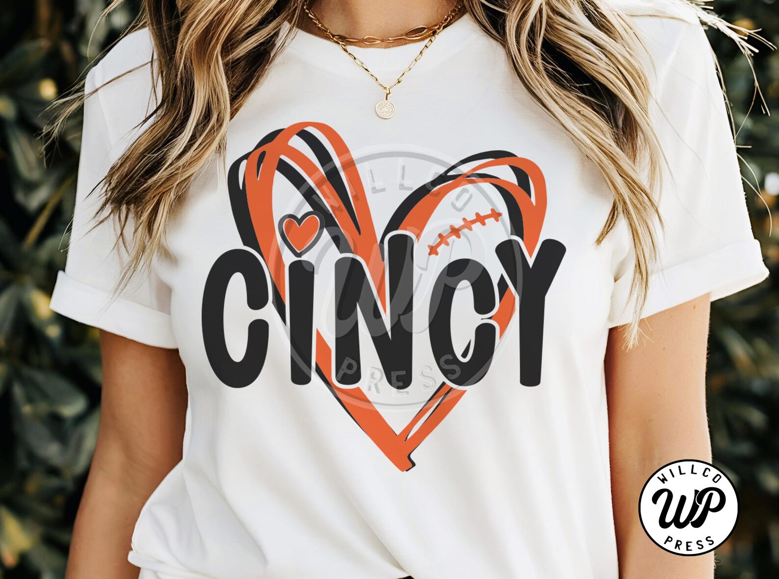 Cincy Hearts Svg, Football Svg, Png, Dxf, Svg Files for Cricut, Vinyl ...
