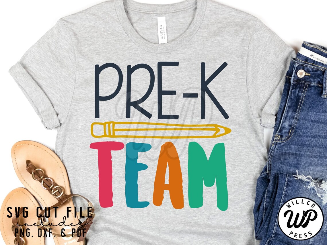 Pre K Team Svg Teacher Teams Svg Pre Kindergarten Png Dxf - Etsy