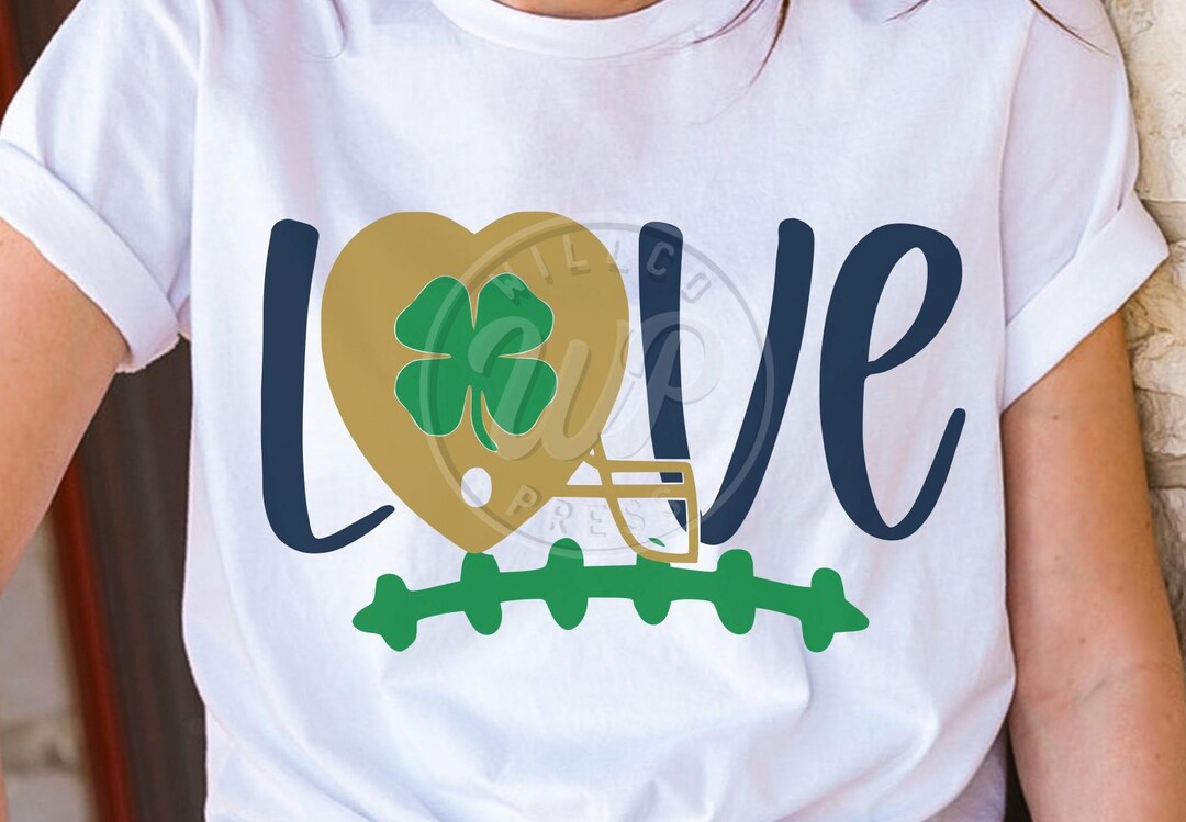 Love Irish Svg, Football Svg, Fighting Irish Svg, Png, Dxf, Svg Files ...