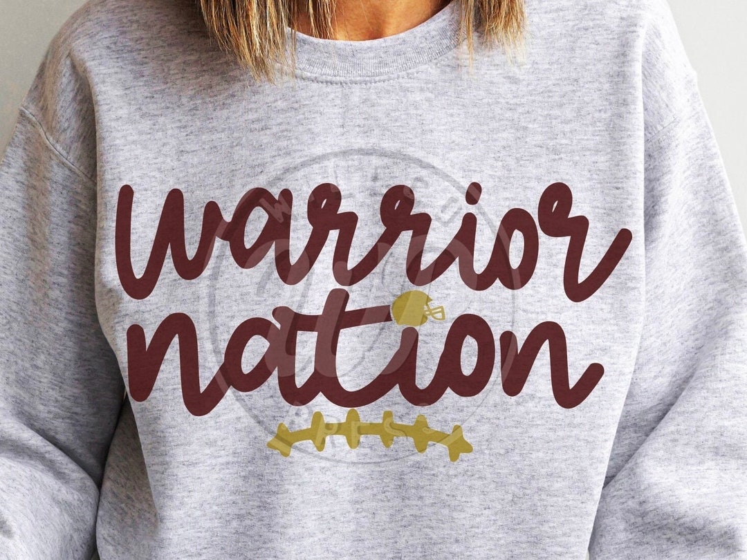Warrior Nation Svg, Warriors Football, Png, Dxf, Svg Files for Cricut ...