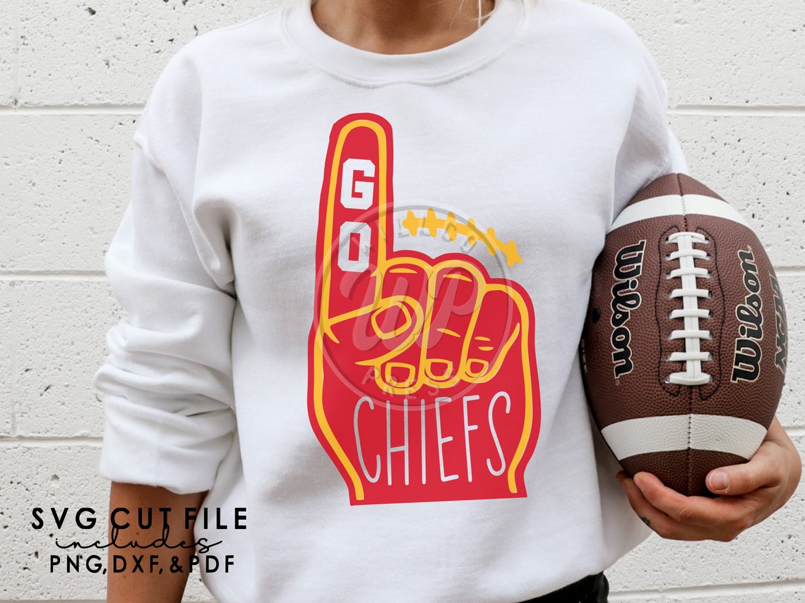 Go Chiefs Svg Chiefs Football Fan Foam Finger Dxf Png Svg - Etsy