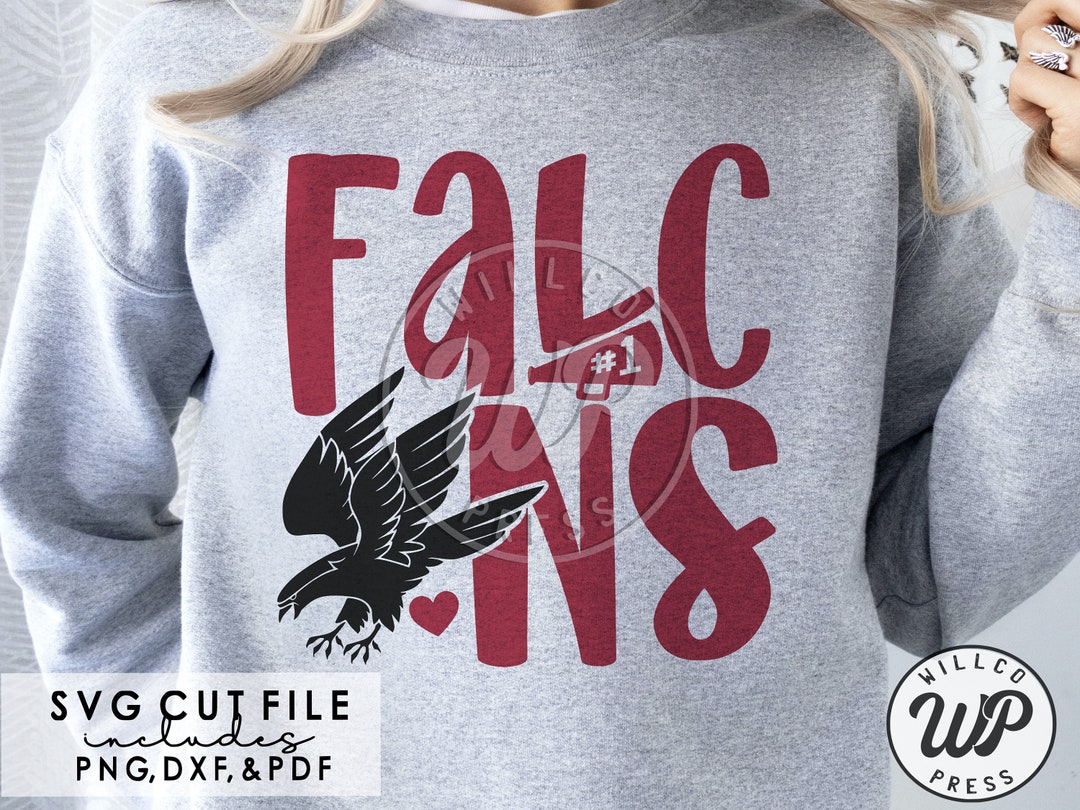 Falcons Mascot Png, Falcons Cheer Svg, Svg Files for Cricut, Dxf, Dtf ...