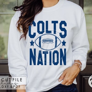 Colts Nation Svg Colts Football Retro Png Dxf Svg Files - Etsy