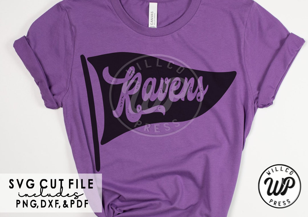 Ravens Pennant Svg Team Flag Svg Vintage Football Svg - Etsy