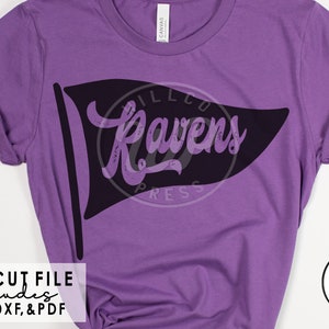 Ravens Pennant Svg, Team Flag Svg, Vintage Football Svg, Digital ...