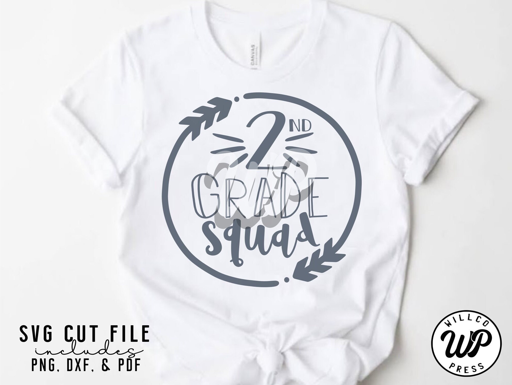 2nd Grade Squad, Second Grade Svg, Teacher Svg, Png, Dxf, Svg Files for ...