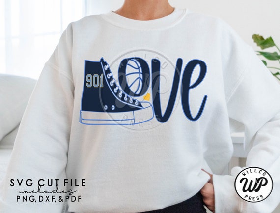 Love Memphis Svg Basketball Svg 901 Area Code Retro - Etsy