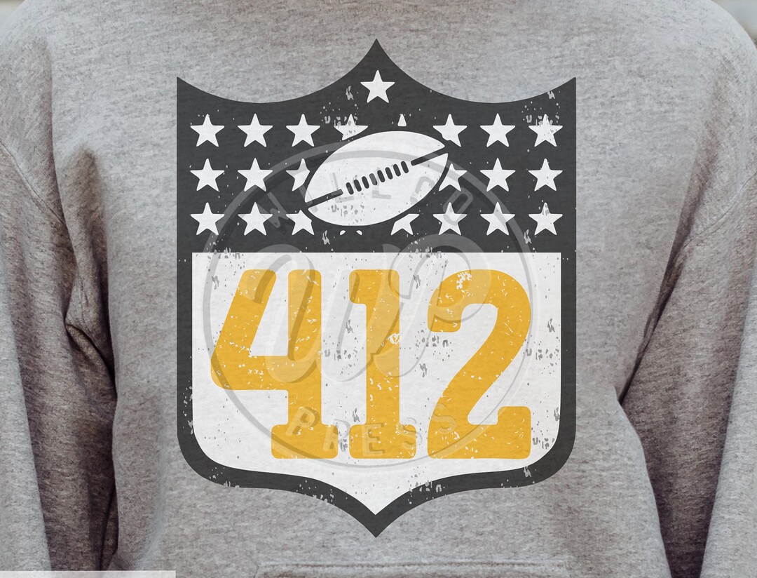 412 Football Png, Pittsburgh Area Code, Svg Files for Cricut, 300 Dpi ...