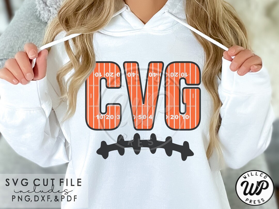 CVG Football Svg, Cincinnati Svg, Airport Code, Png, Dxf, Svg Files for ...