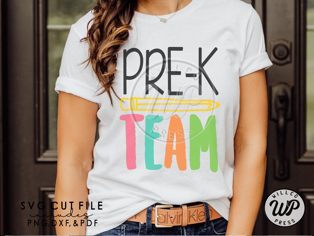 Pre K Team Svg, Teacher Teams Svg, Pre Kindergarten, Png, Dxf, Svg ...