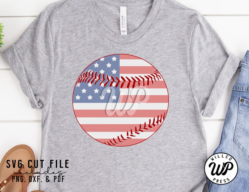 America Baseball Svg American Flag Baseball Png Dxf Svg - Etsy