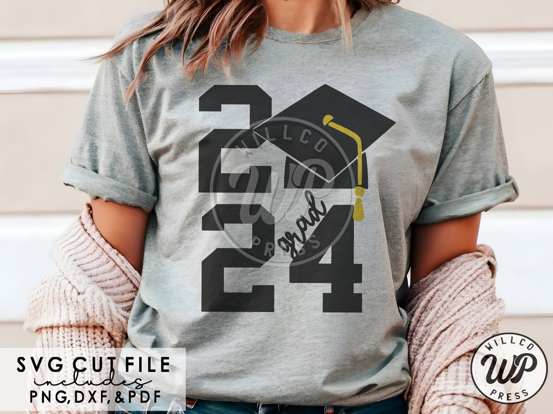 2024 Grad Png, Graduation Svg, Senior Class, 300 Dpi Clipart, Dtf Image ...