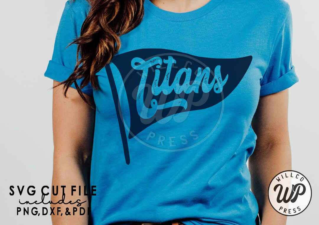 Titans Pennant Svg Team Flag Svg Retro Football Svg Digital - Etsy