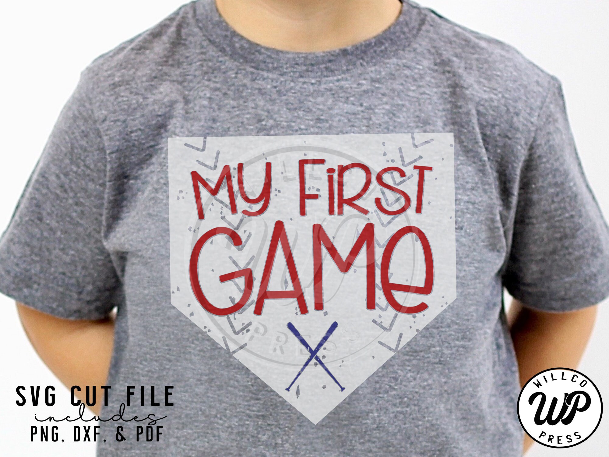 My First Game Svg Baseball Svg Grunge Distressed Png Dxf - Etsy