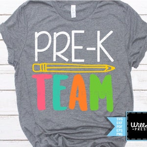 Pre K Team Svg, Teacher Teams Svg, Pre Kindergarten, Png, Dxf, Svg ...