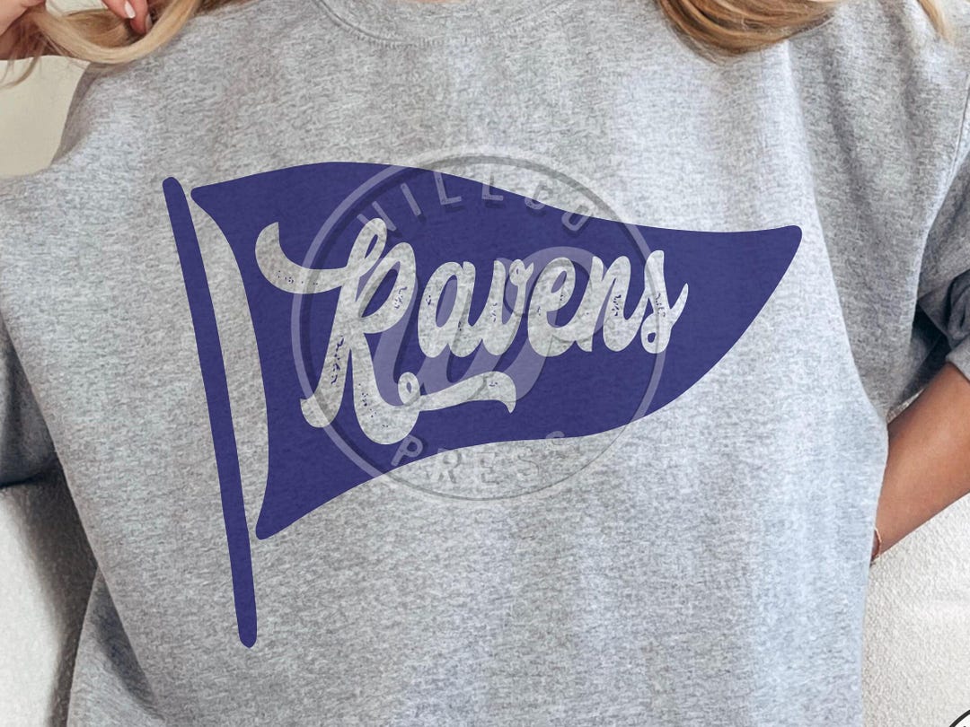 Ravens Pennant Svg, Team Flag Svg, Vintage Football Svg, Digital ...