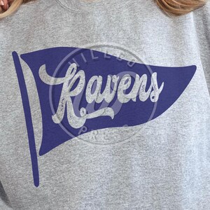 Ravens Pennant Svg, Team Flag Svg, Vintage Football Svg, Digital ...
