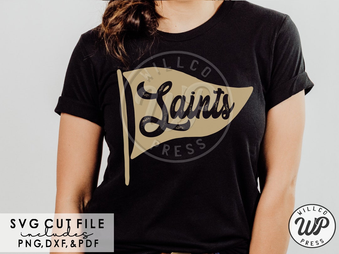 Saints Pennant Svg, Team Flag Svg, Vintage Football Svg, Digital ...
