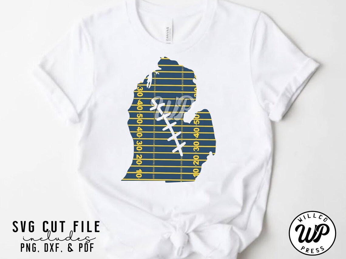 Michigan Football Svg, Michigan Svg, Football Svg, Michigan Clipart ...