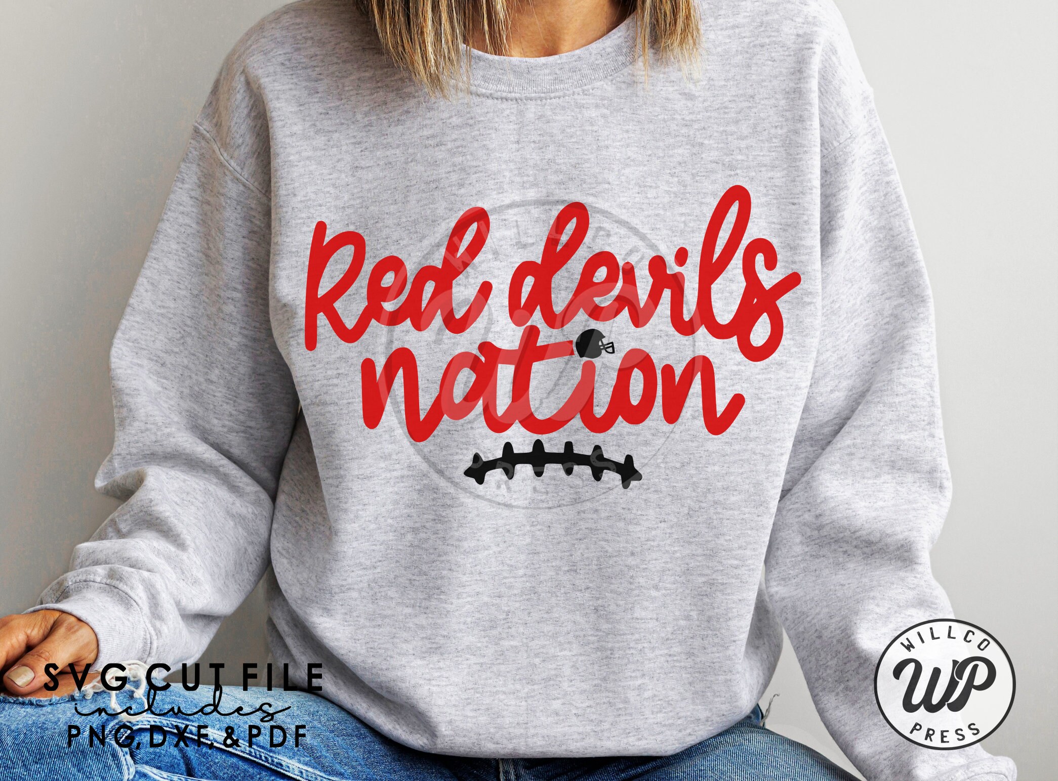 Red Devils Nation Football Svg Png Dxf Svg Files for - Etsy