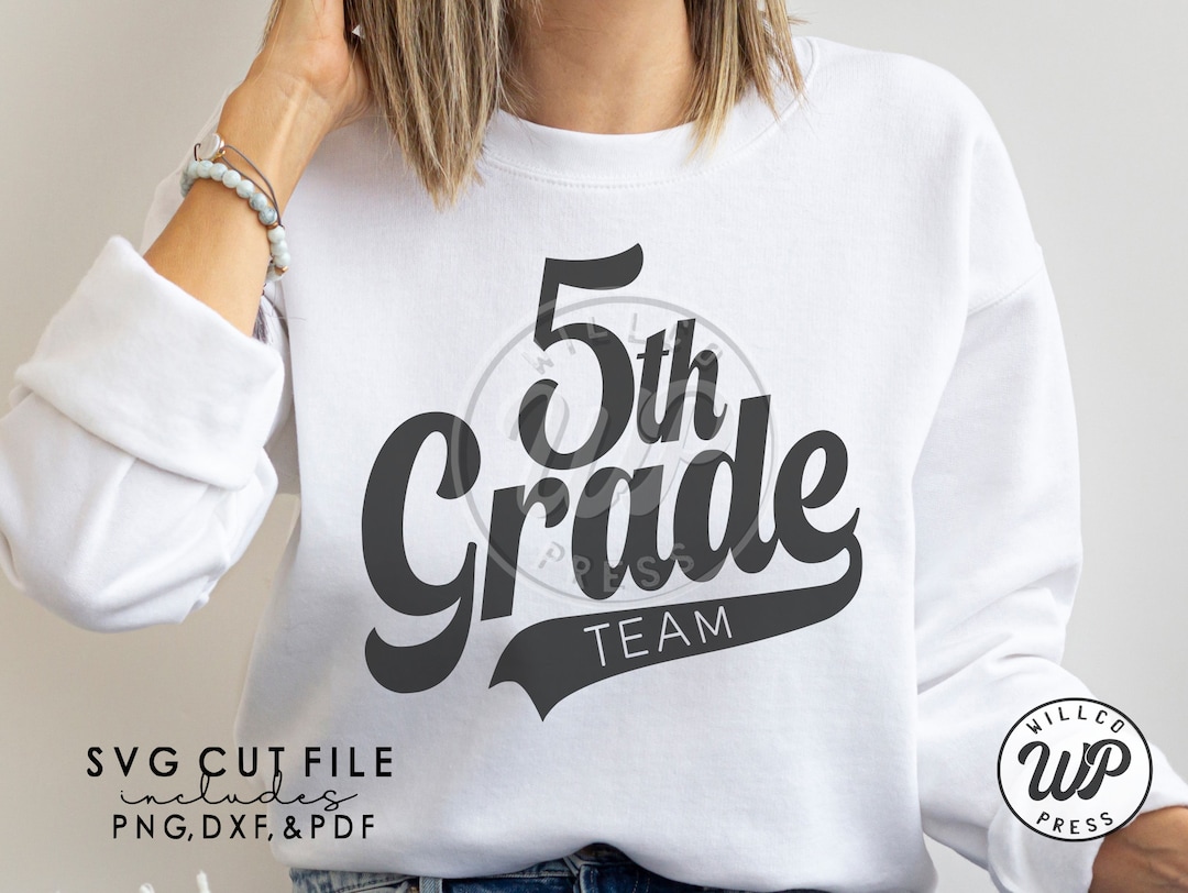 5th Grade Team Retro Teacher Svg Fifth Grade Png Dxf Svg - Etsy