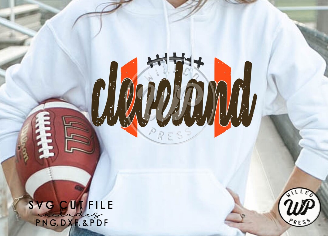 Cleveland Svg, Football Svg, Grunge Distressed, Png, Dxf, Svg Files for ...