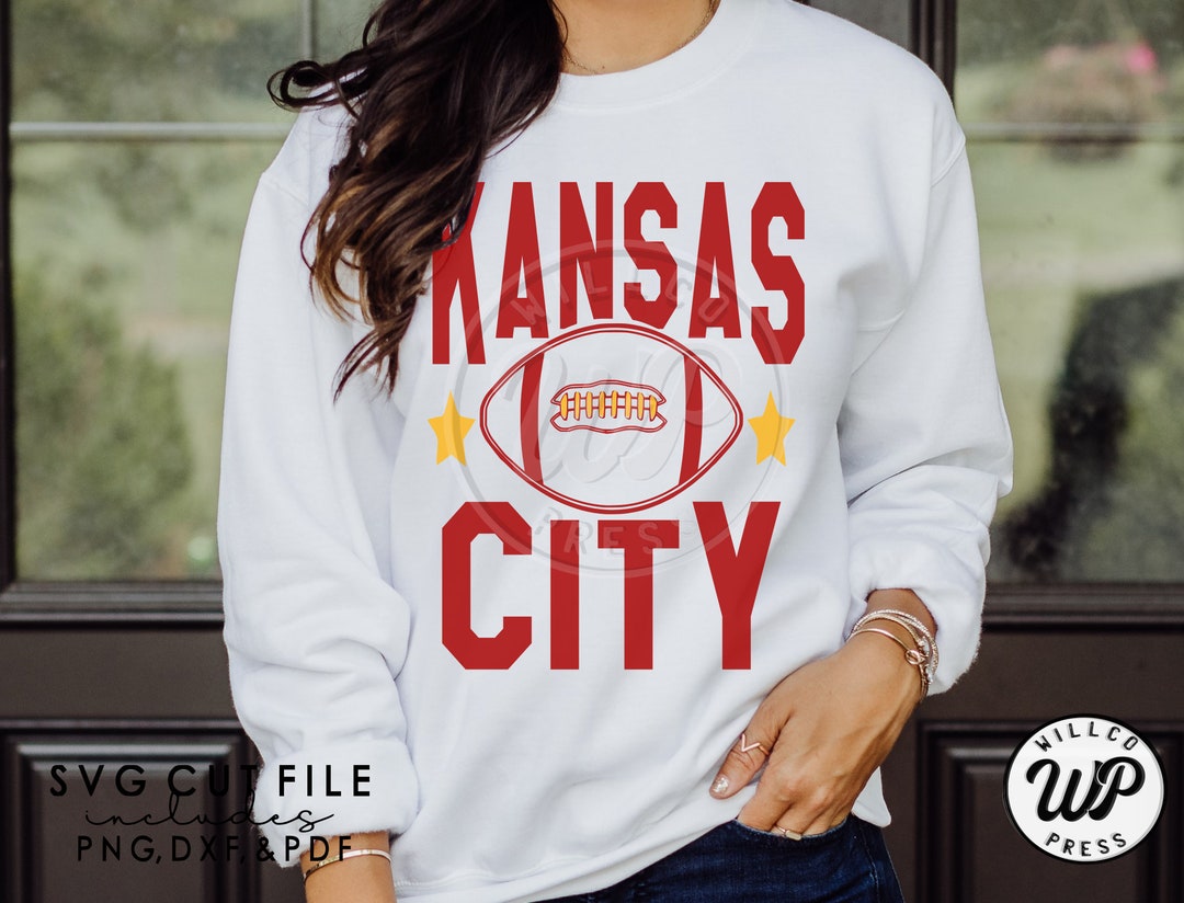 KC Football Svg, Kansas City Svg, Retro Football, Png, Dxf, Svg Files ...
