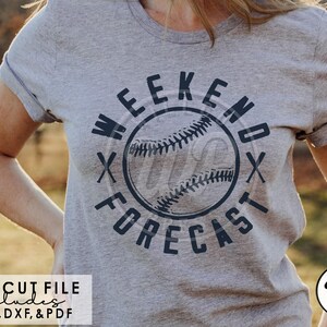 Weekend Forecast Retro Baseball SVG | Softball Mom Shirt Design ...