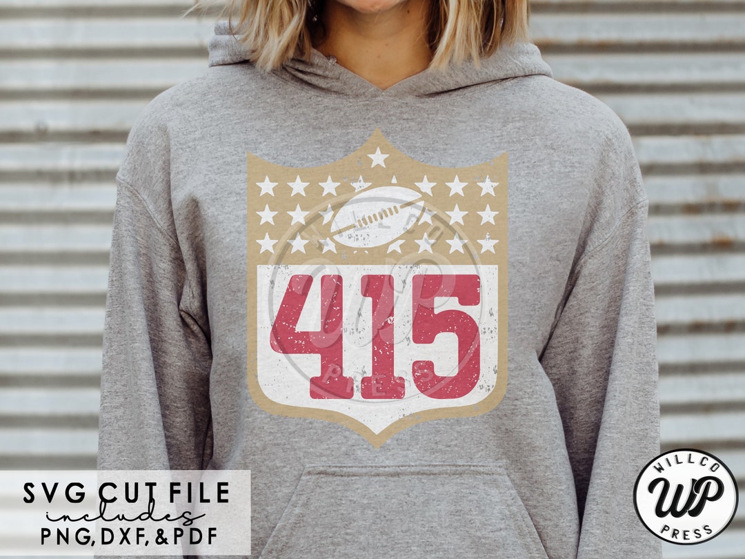 415 Football Png, San Francisco Area Code, Svg Files for Cricut, 300 ...