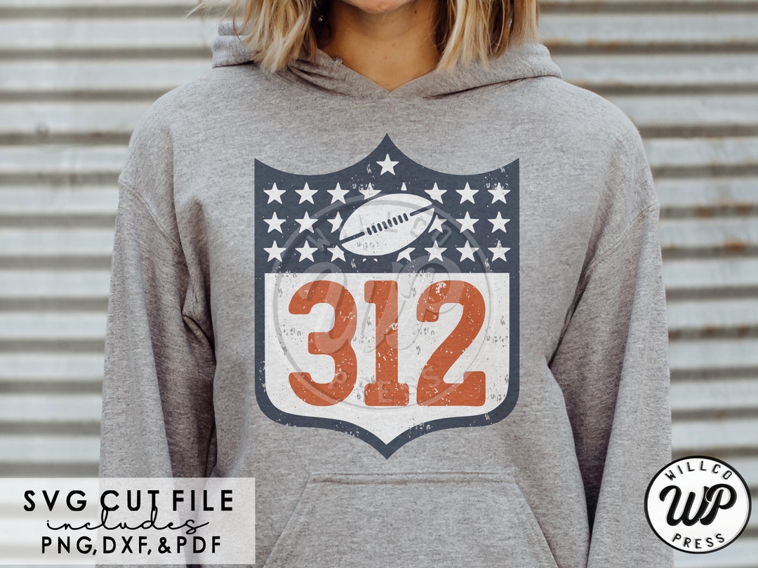 312 Football Png, Chicago Area Code, Svg Files for Cricut, 300 Dpi, Dtf ...
