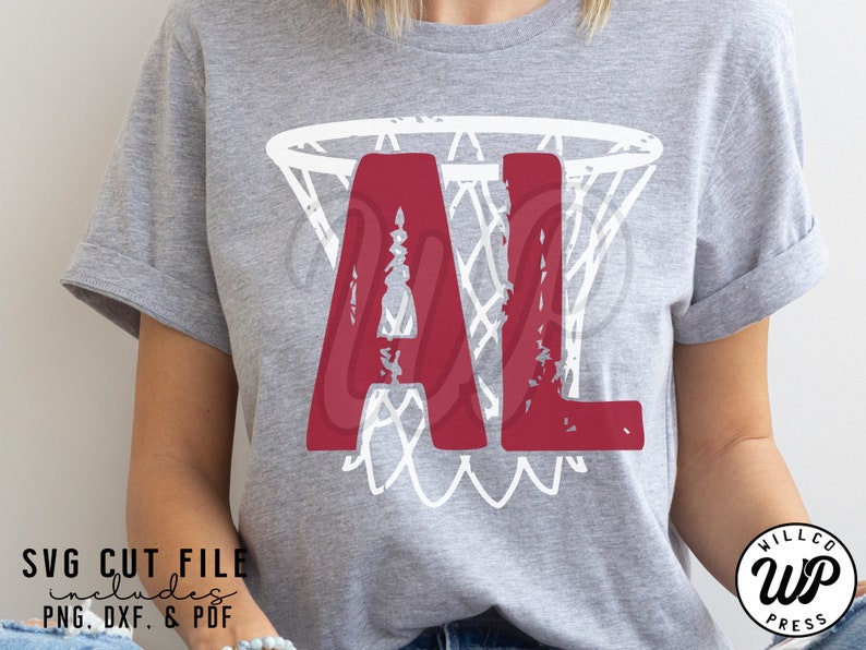 AL Basketball Svg Alabama Svg Grunge Distressed Png Dxf - Etsy