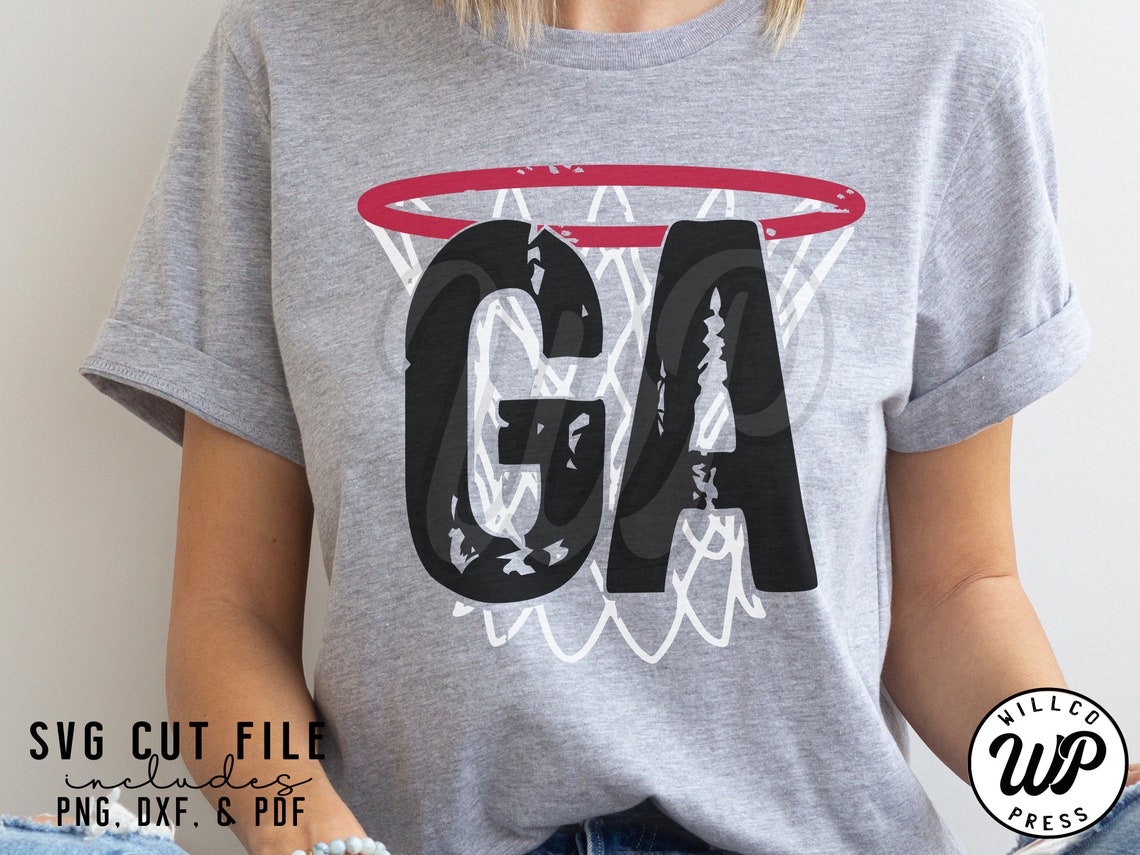 GA Basketball Svg, Georgia Svg, Grunge Distressed, Png, Dxf, Svg Files ...