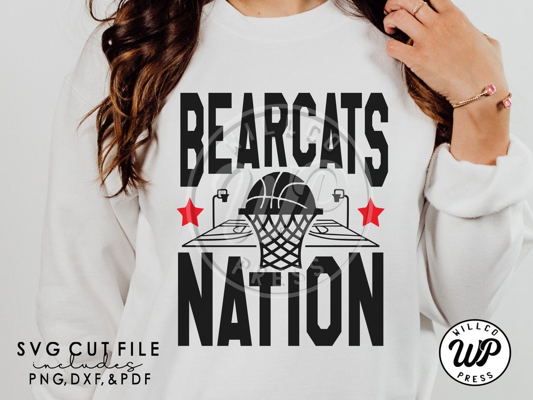 Bearcats Nation Svg, Bearcat Basketball, Retro Design, Png, Dxf, Svg ...