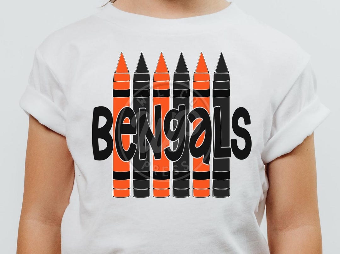 Bengals Svg, Crayons Svg, School Mascot Colors, Kids Svg, Png, Dxf, Svg ...