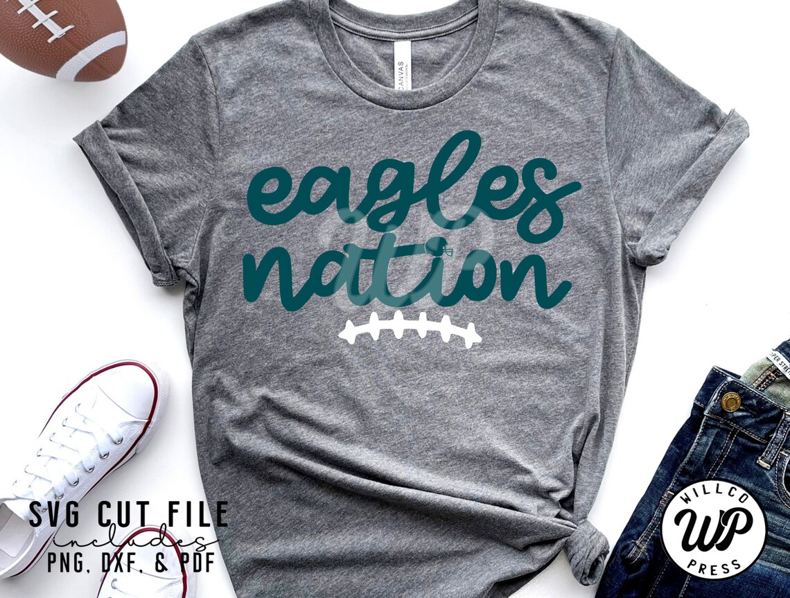 Eagles Nation Svg Eagles Football Png Dxf Svg Files for - Etsy