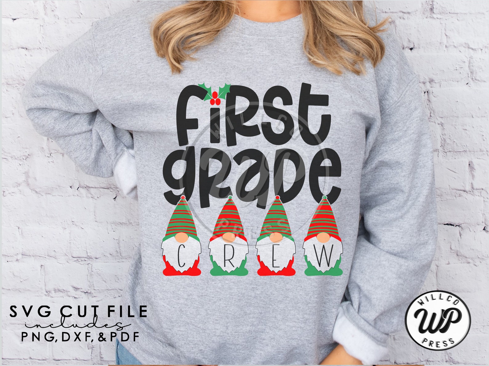 First Grade Crew, Teacher Gnome Svg, Christmas Gnomes Svg, Teacher Team ...