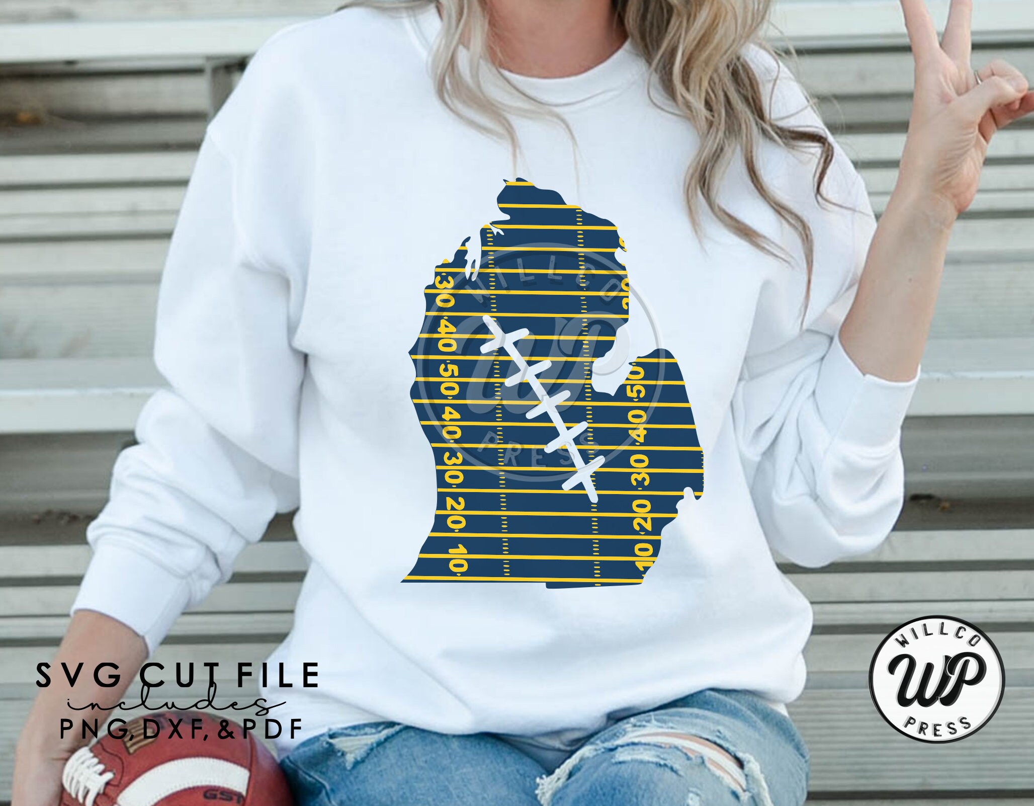 Michigan Football Svg, Michigan Svg, Football Svg, Michigan Clipart ...