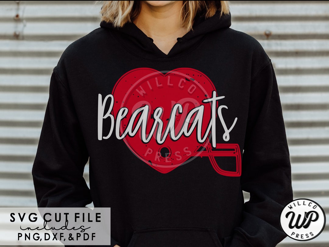 Bearcats Football Svg Heart Helmet Dxf Png Grunge - Etsy