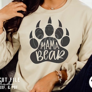 Mama Bear Svg, Mothers Day Svg, Mom Svg, Png, Dxf, Clipart, Cricut Cut ...