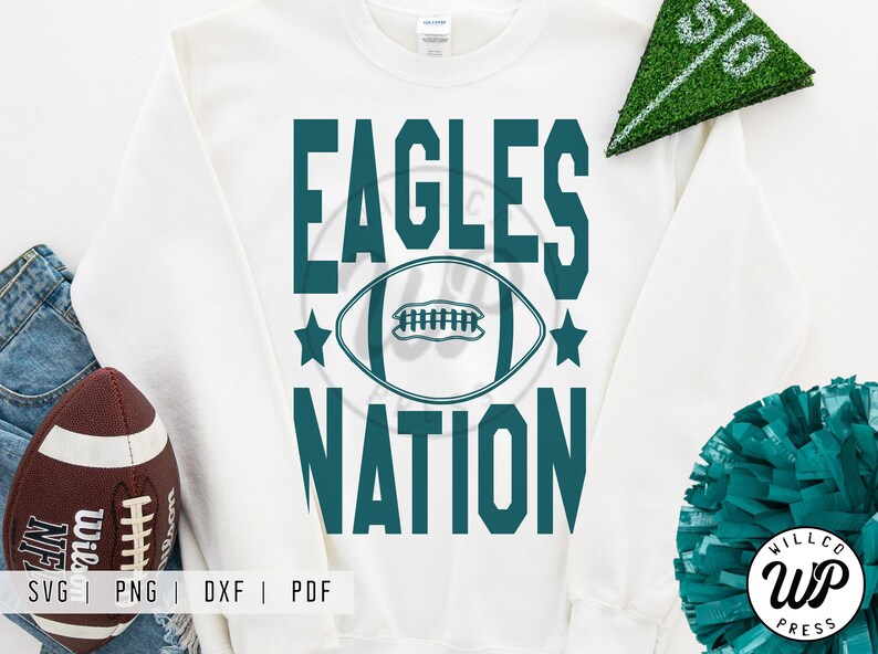 Eagles Nation Svg Eagles Football School Team Mascots Png - Etsy