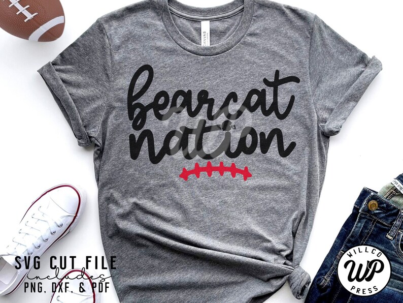 Bearcat Nation Svg, Bearcats Football, Png, Dxf, Svg Files for Cricut ...