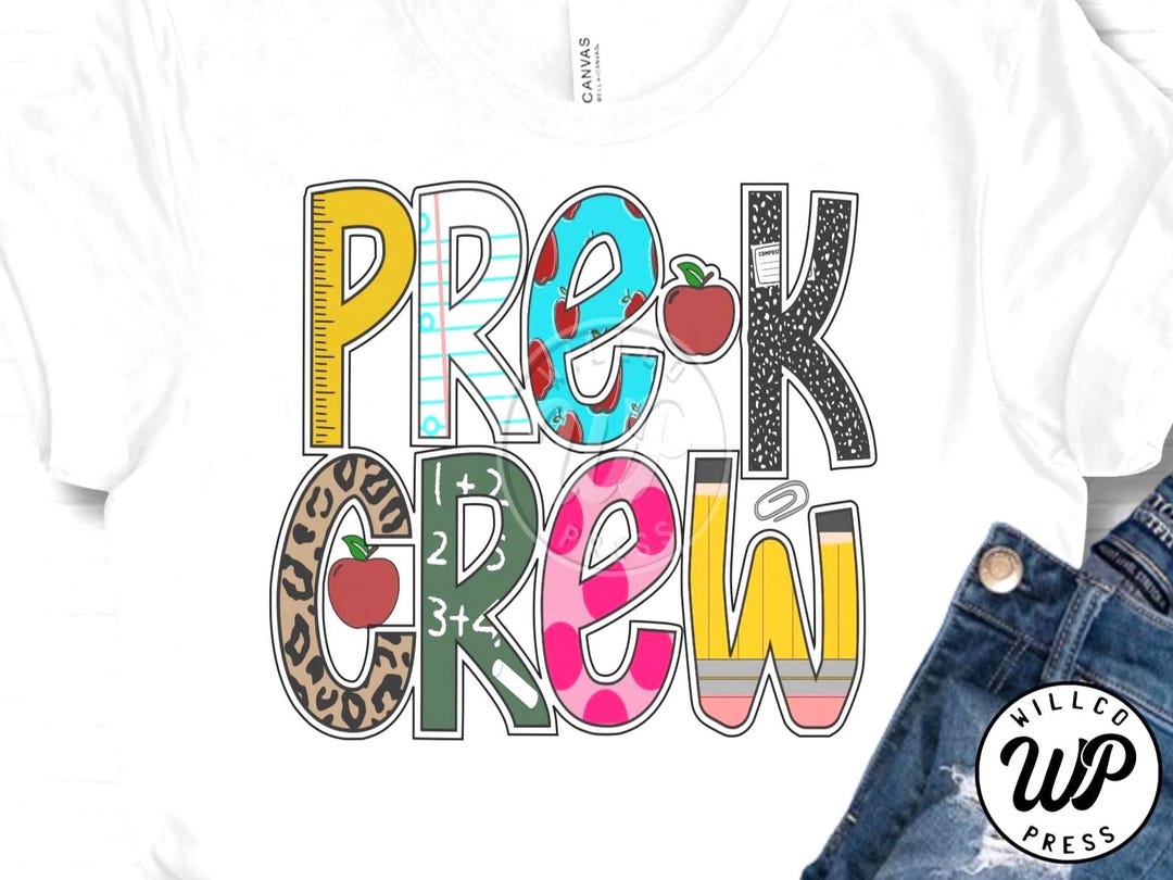 Pre-k Crew Png, Preppy Teacher Png, Teacher Sublimination, Teacher ...