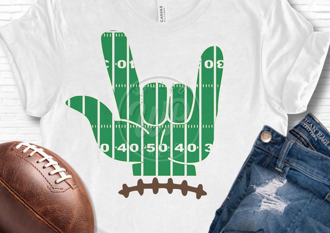 Football Svg, Football Love Svg, Sign Language, Svg Files for Cricut ...