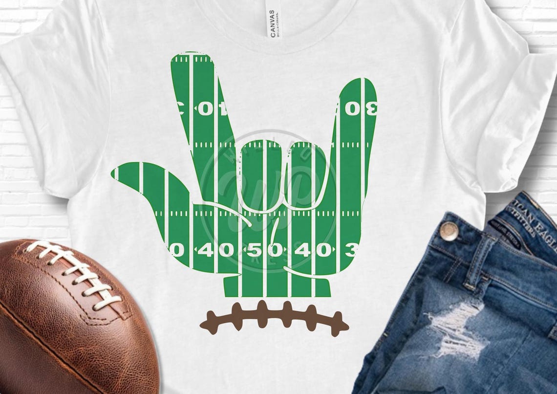 Football Svg, Football Love Svg, Sign Language, Svg Files for Cricut ...